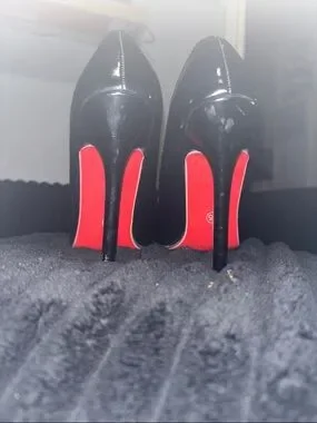 Shoes | Black Patent High Heel Pumps With Red Sole Women | Poshmark